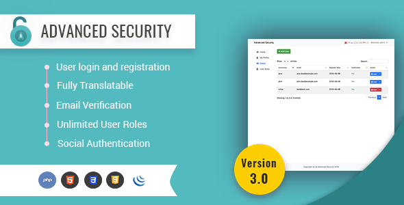 Advanced Security Php Registerlogin System Template Wind